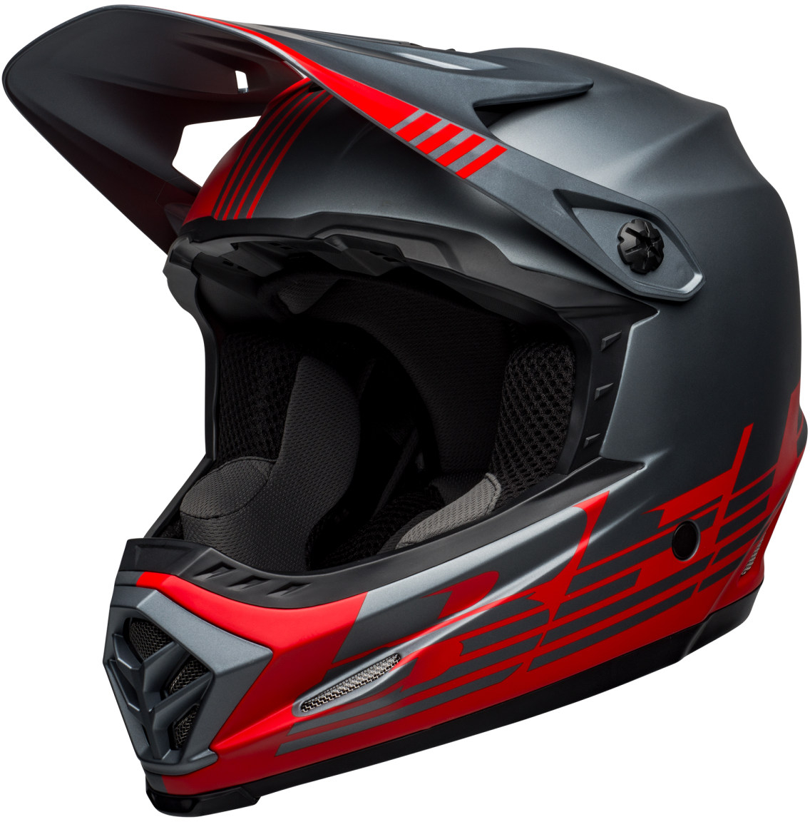 Bell FULL9 FUSION MIPS MTB FULL FACE HELMET 2021 LOUVER MATTE GREYRED ...