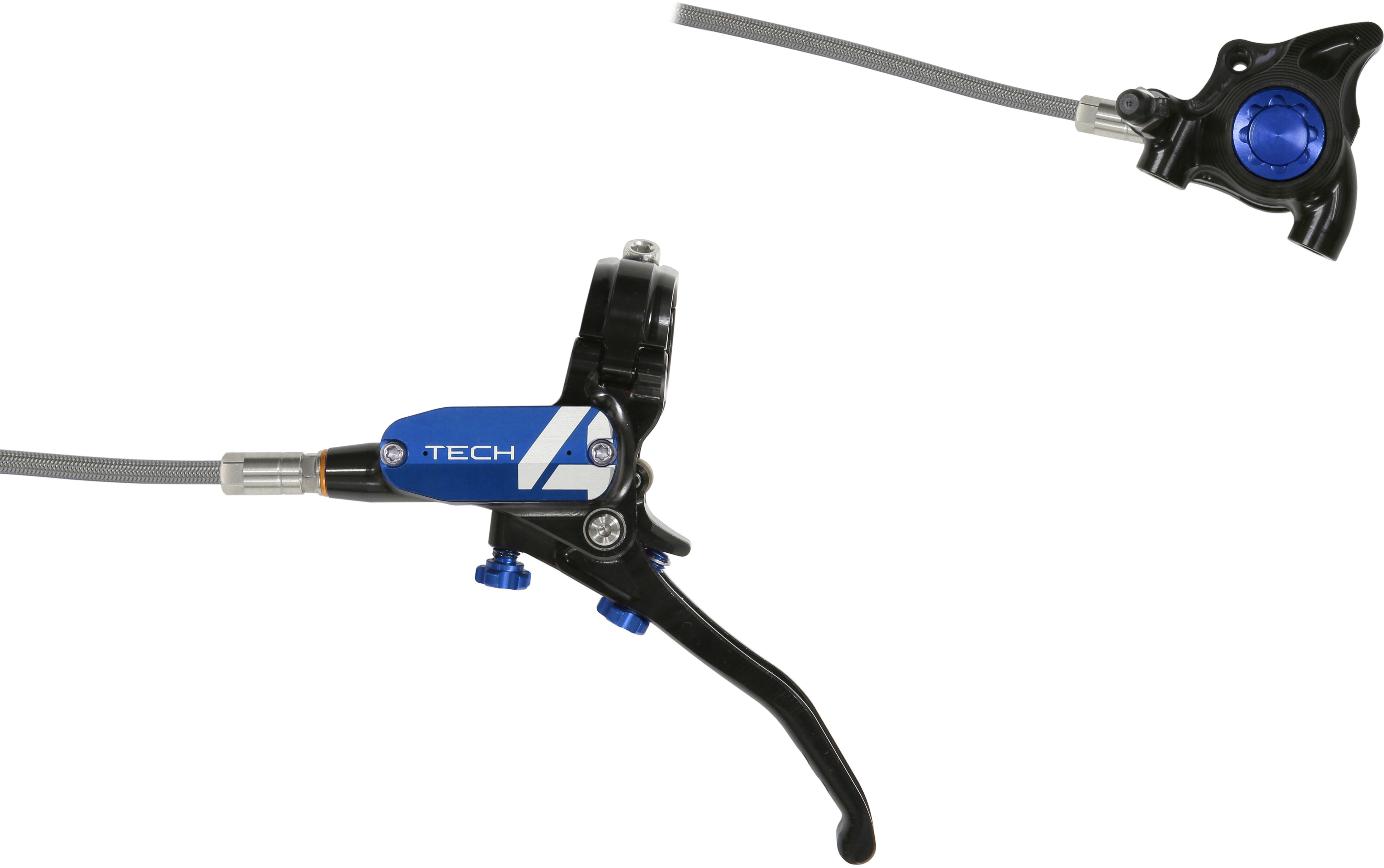HOPE Tech 4 X2 Flatmount - No Rotor - Black/Red - Mountain Mania Cycles