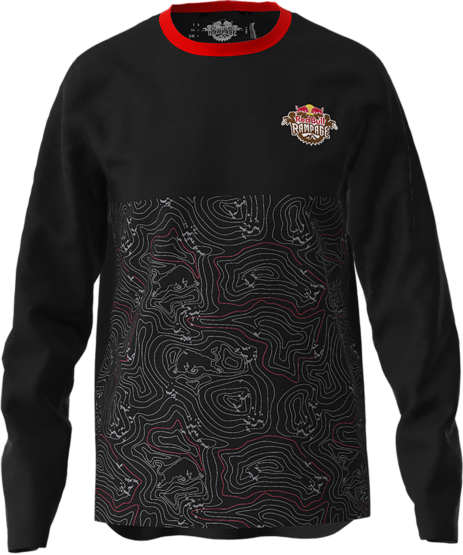 Red Bull RAMPAGE LONG SLEEVE TECH JERSEY: BLACK M - Mountain Mania Cycles